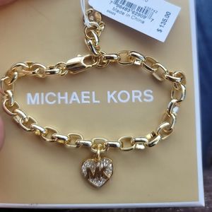 Michael Kors | Jewelry | Nwt Michael Kors Chain Bracelet With Crystal ...